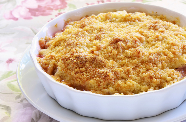 Recette - Crumble à la rhubarbe maison | 750g