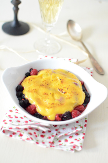 Recette - Gratin fruits rouges, sabayon au champagne | 750g