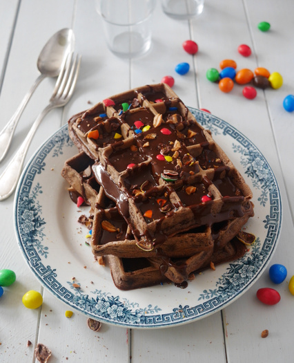 Recette - Gaufres au chocolat et sauce au chocolat | 750g